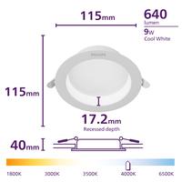 Promo Philips Lampu LED Downlight Meson Comfort 9W 4000K Semi Putih ...