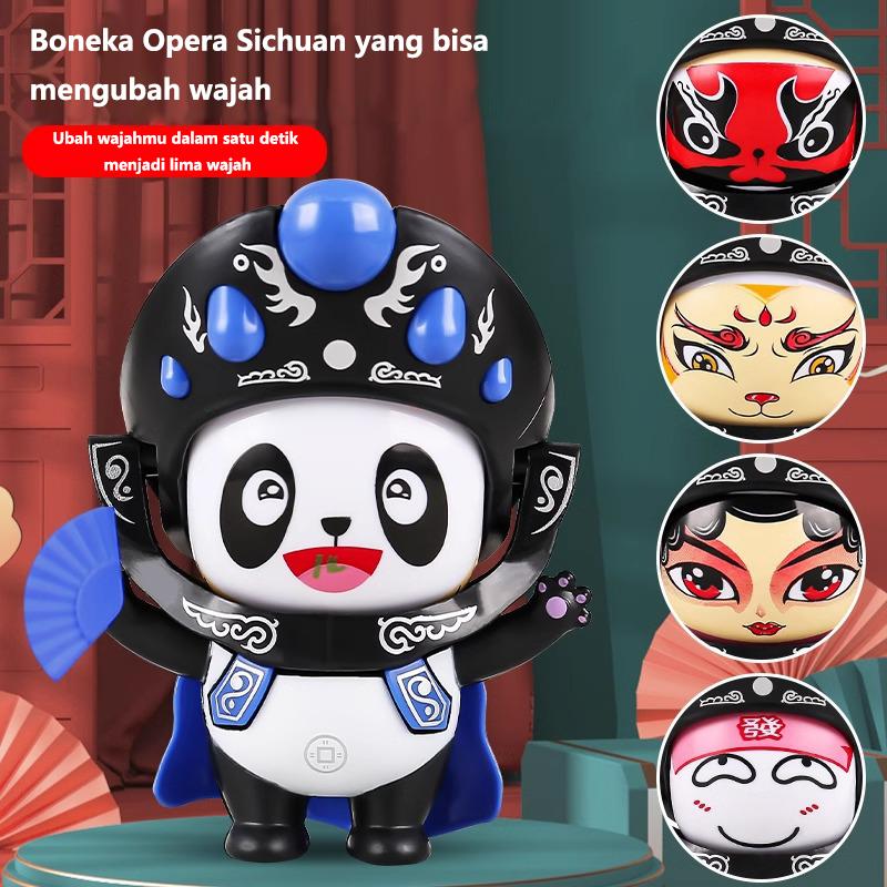 [COD] G Boneka Panda Berubah Wajah Opera Sichuan Mainan Rias - Shop ...