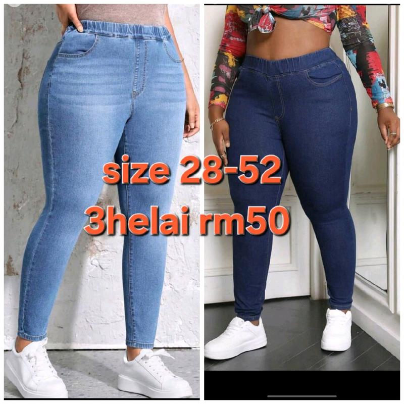 [28-52] plus size Jagging denim pant ready stock in Malaysia - TikTok ...