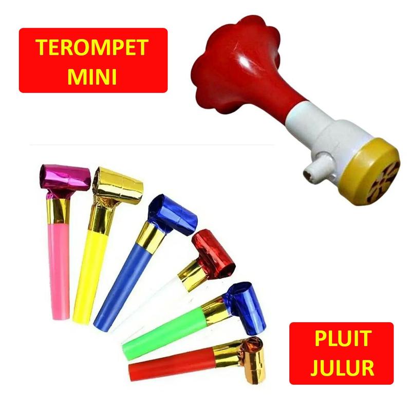 Terompet Mini / Pluit Julur Terompet Plastik Flute Terompet Tahun Baru ...