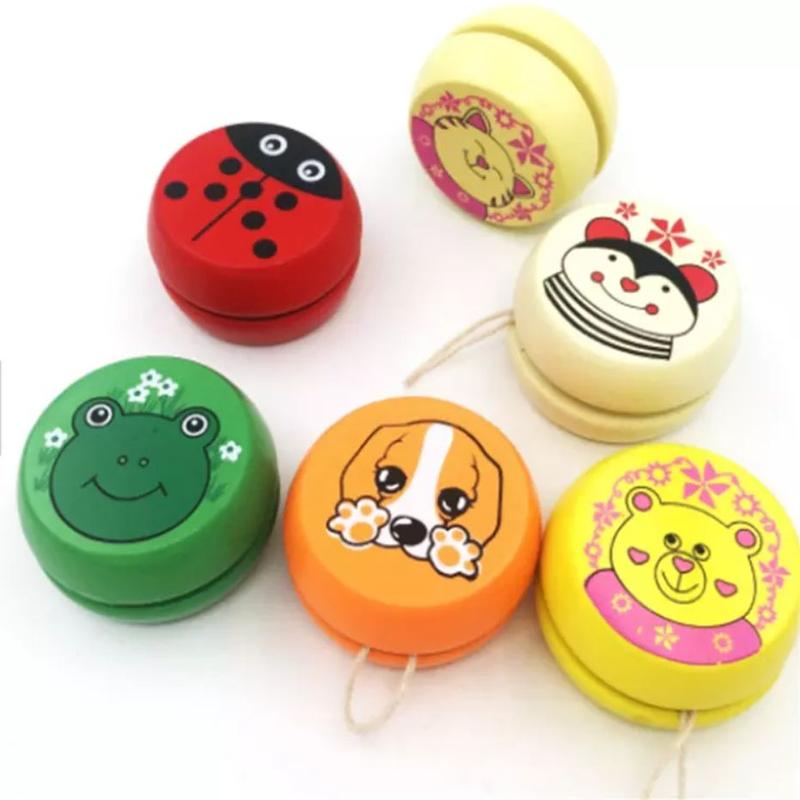 Mainan Yoyo Kayu Diameter 5 cm dengan Desain Lucu dan Warna Menarik ...