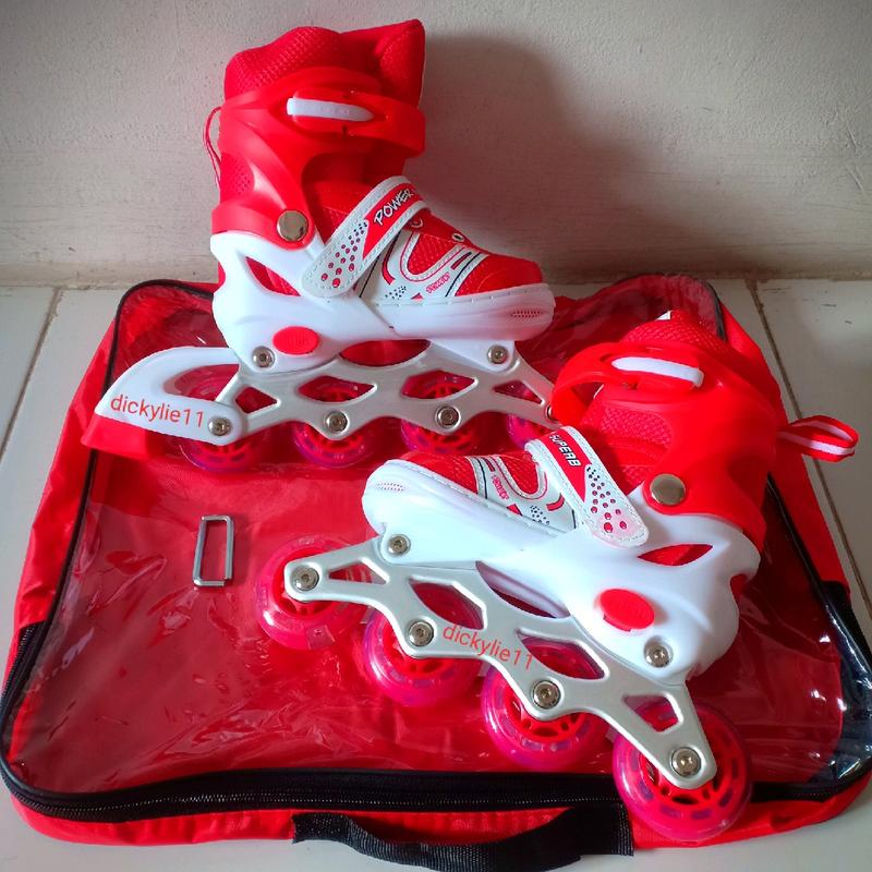Sepatu roda anak laki laki/anak perempuan import warna merah - Shop ...