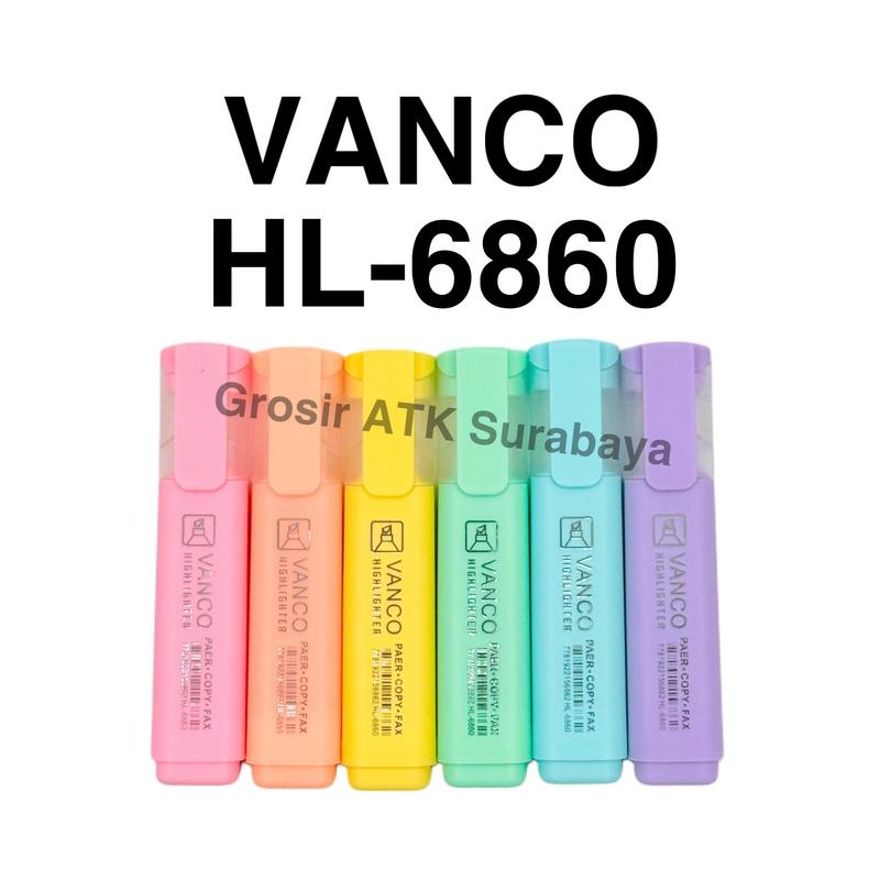 ( Dapat 6 Pcs ) Stabilo Highlighter Set Vanco Warna Pastel HL-515 - Shop | Tokopedia