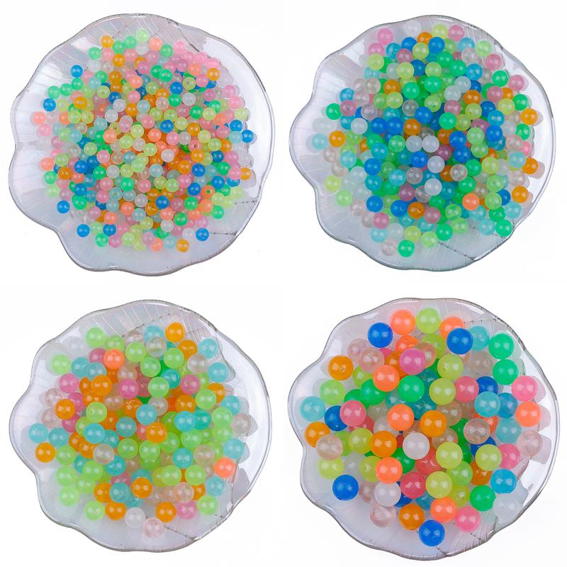 6-12mm Mix Color Acrylic Luminous Beads Loose Spacer Beads DIY - TikTok ...