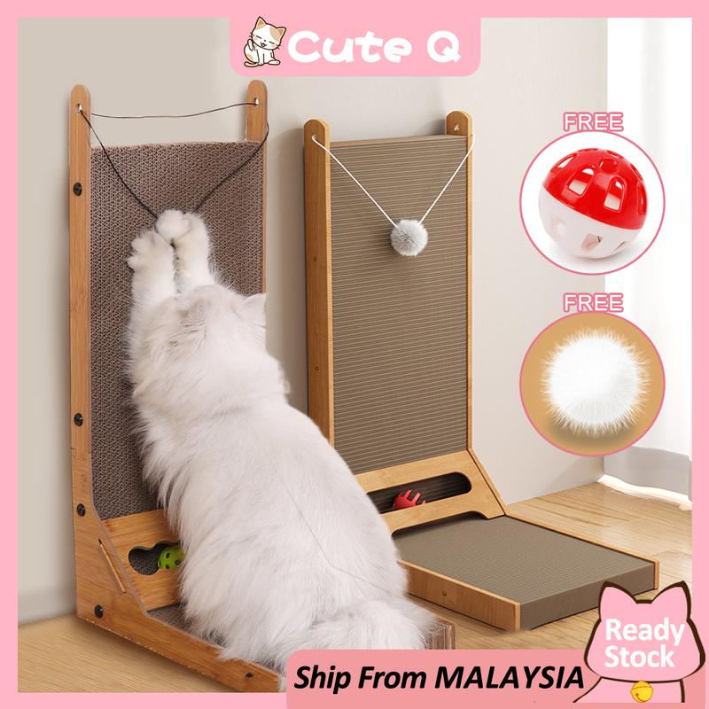 Cute Q L-shaped cat cat scratcher cat scratching board with fur ...