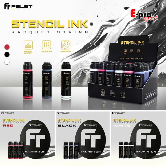 Jual Stencil Ink Logo Raket Felet Tinta Senar Pen Original - Hitam ...