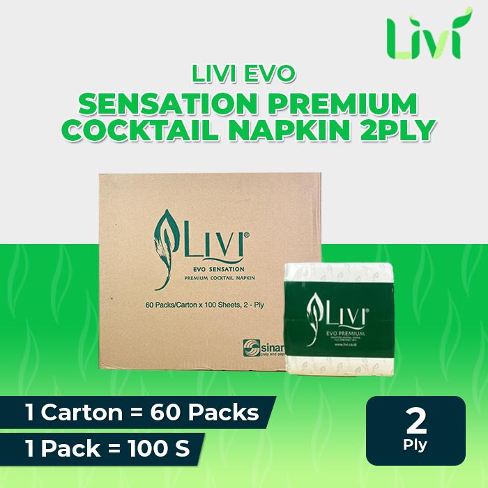 Jual Tissue Livi Evo Sensasion Premium Napkin Cocktail 100 Sheet 1 Pack ...