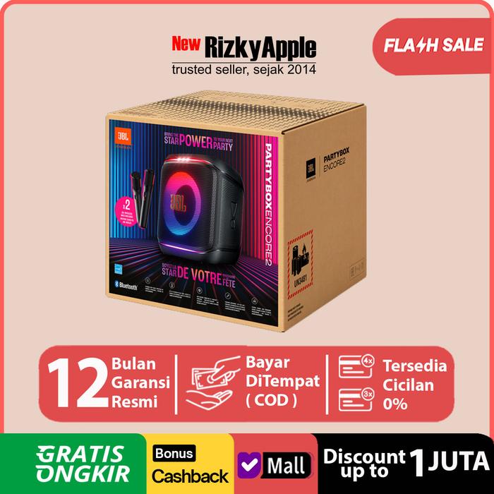 Promo JBL PartyBox Encore 2 Gen 2 Speaker Portable dengan 2 Microphone ...