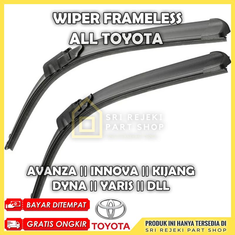 Wiper Mobil Frameless (Sepasang) - Universal, Pemasangan Mudah - Shop ...