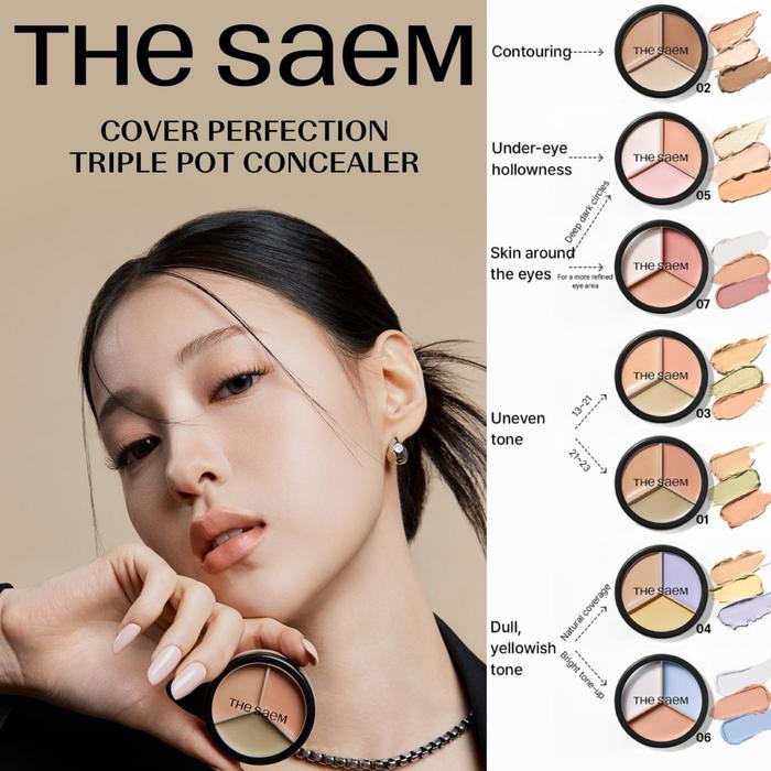 Jual [READY] THE SAEM Cover Perfection Triple Pot Concealer 4.5gr | The ...