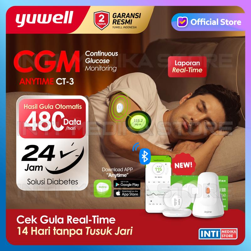 YUWELL - CT3 Anytime Continuous Glucose Monitor (CGM) Alat Cek Gula ...