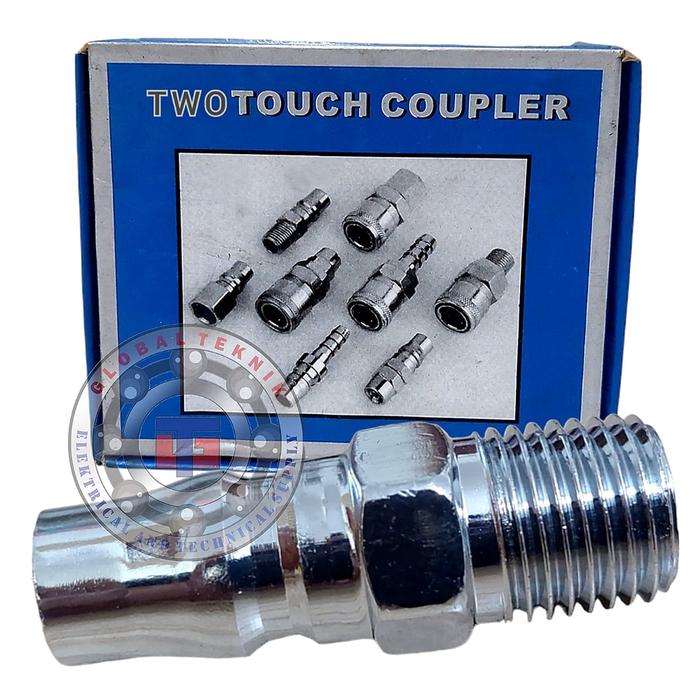 Jual Air Quick Coupler Plug PM 20 (1/4") - Coupler Angin Dua Tahap PM ...