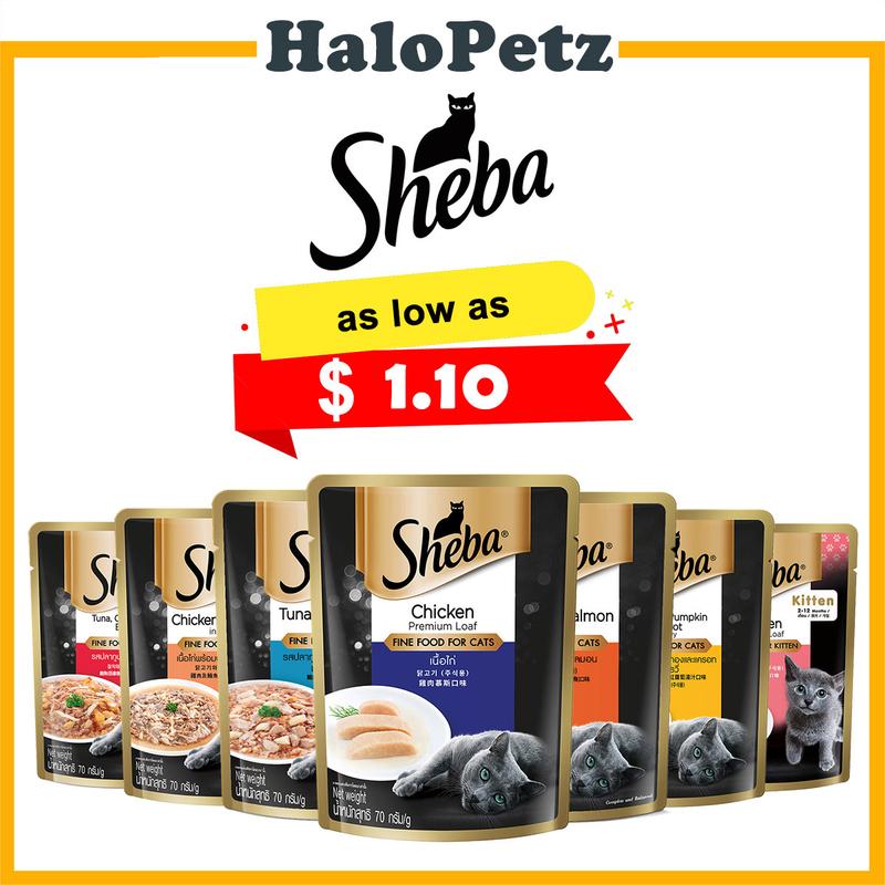 [12 Packs] Sheba Cat Pouch 70g -Tuna, chicken, Kitten, Bonit - TikTok ...