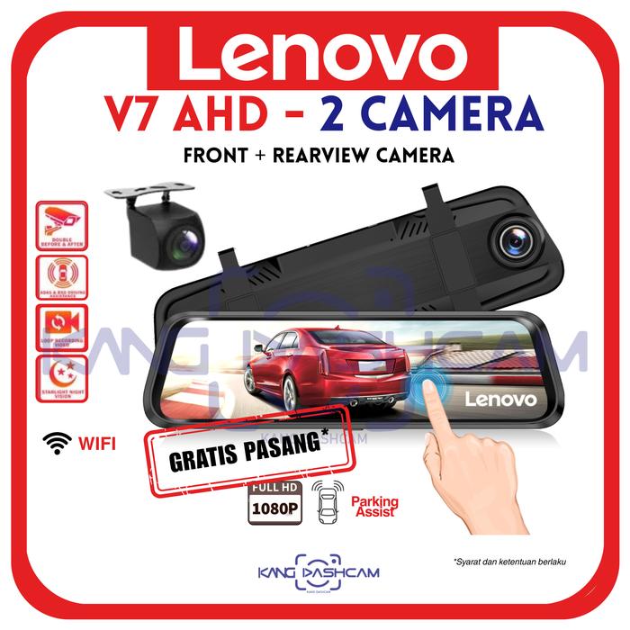 Jual Lenovo V7 AHD Dual Camera Dashcam Car DVR Camera Mobil - 128gb, M8 ...