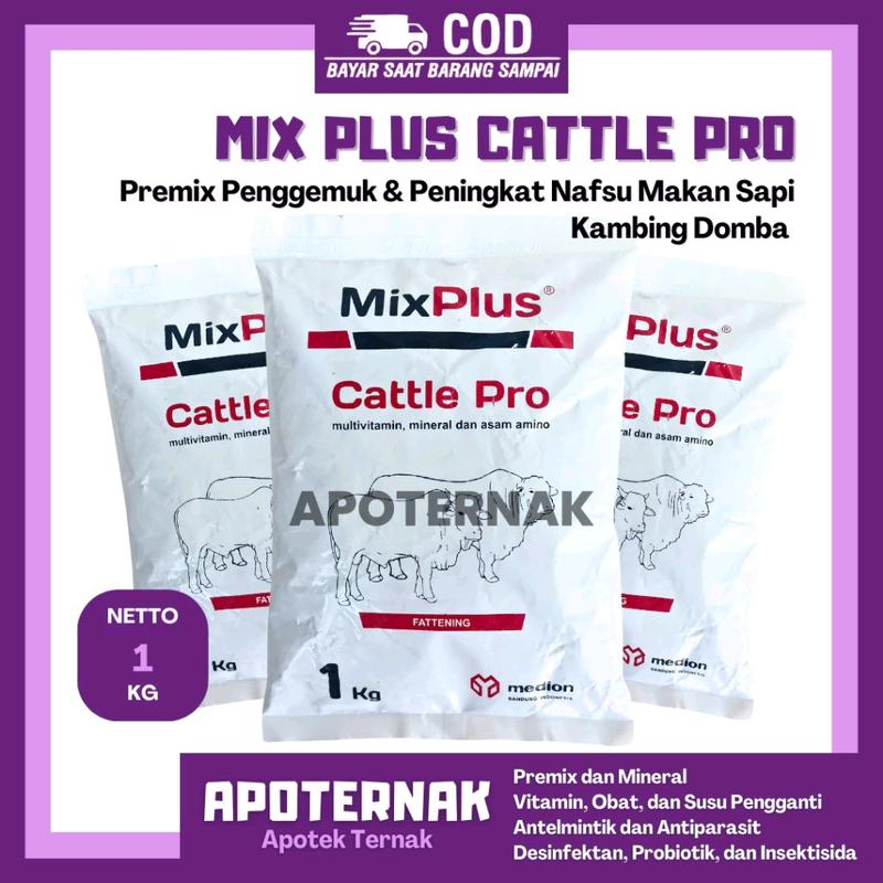 MIX PLUS CATTLE PRO 1 kg - Premix Penggemuk Sapi Kambing Domba - Shop ...