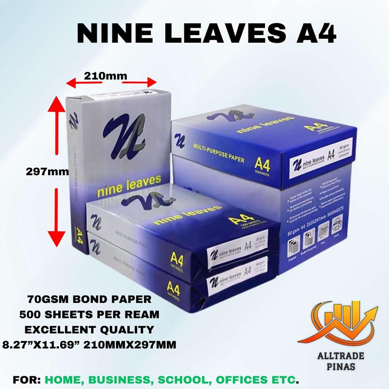 Excellent Quality! Nine Leaves A4 8.27”x11.69” 210mmX297mm 70GSM ...