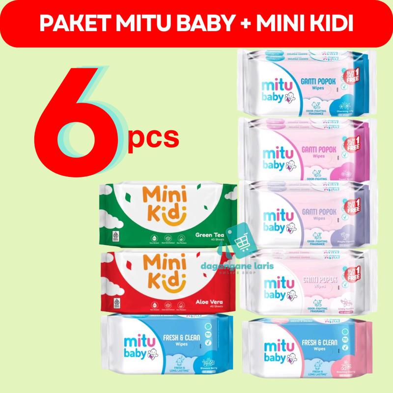 Paket Promo Tisu Basah 6pcs - Tisu Basah aman non paraben no - Shop ...