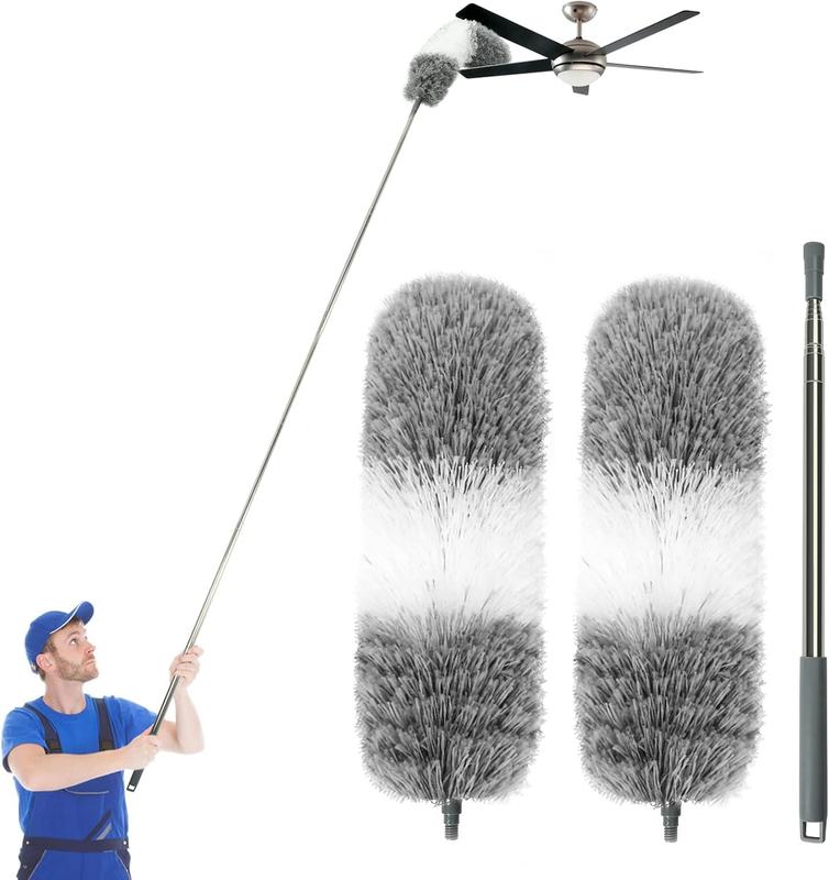Microfiber Feather Dusters for Cleaning, Extendable Duster with 110 ...