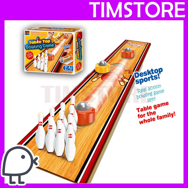 (TOY31) Wooden Mini Desktop Bowling Game Toy Set Fun Indoor Table ...