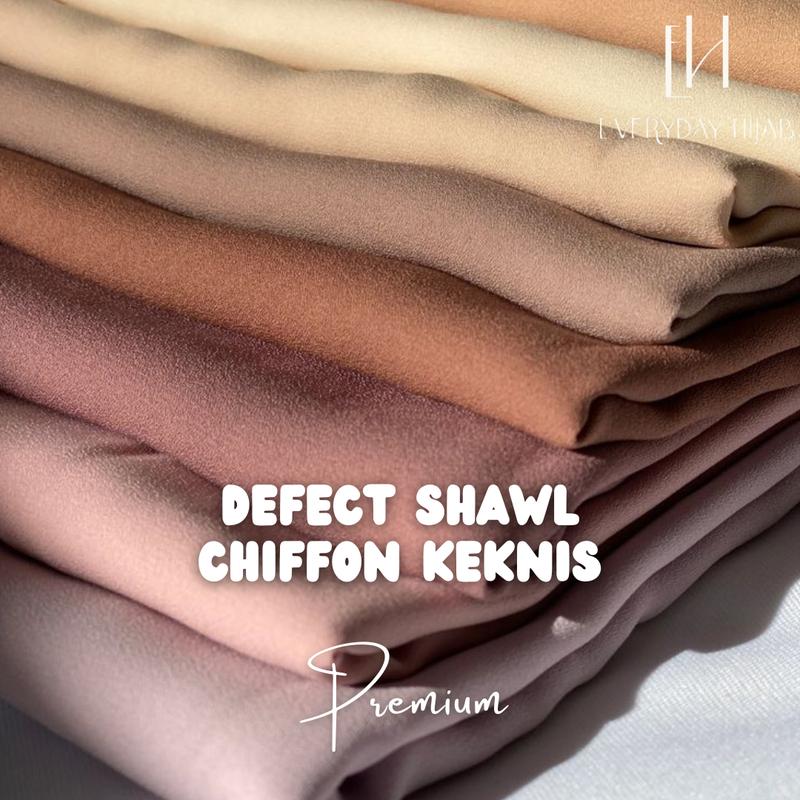 [D3F3CT] Shawl Chiffon Keknis - TikTok Shop Malaysia