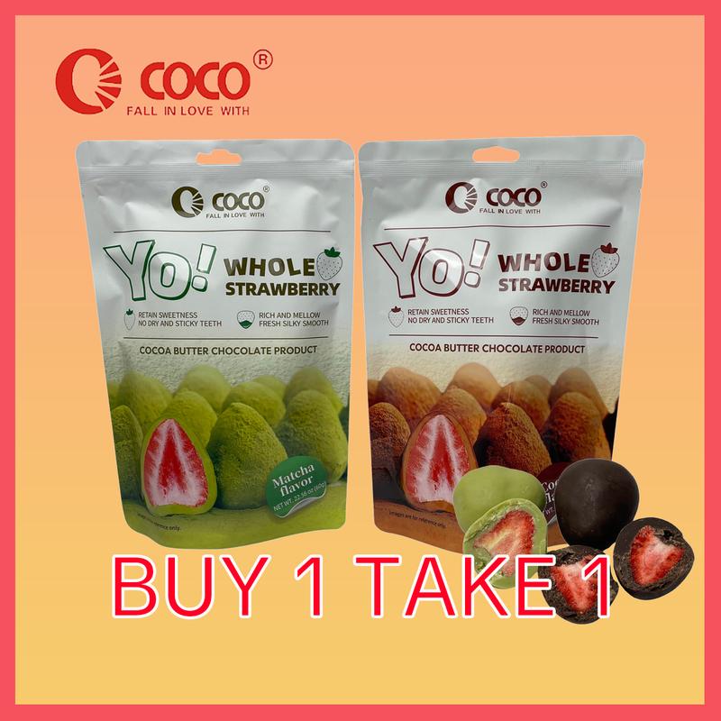【BUY 1 TAKE 1】COCO Strawberry freeze-dried chocolate Cocoa flavor ...