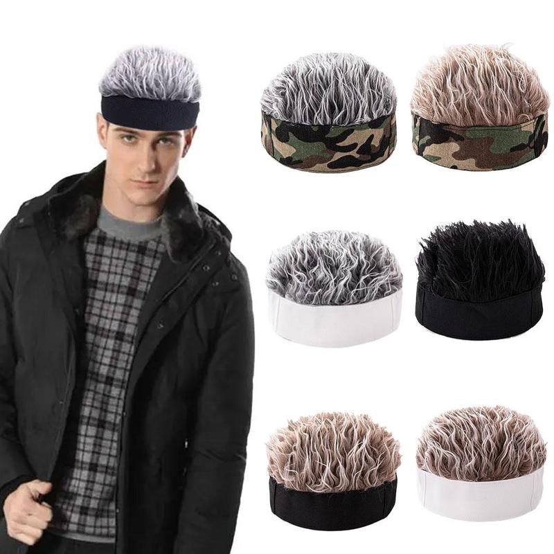 Topi rambut palsu fesyen lelaki, topi rambut pendek, Vintaj, - TikTok ...