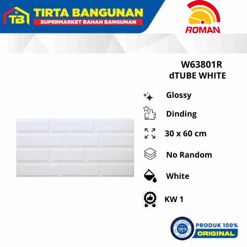 Jual ROMAN KERAMIK 30 X 60 CM WALL TILE W63801R dTUBE WHITE KERAMIK ...