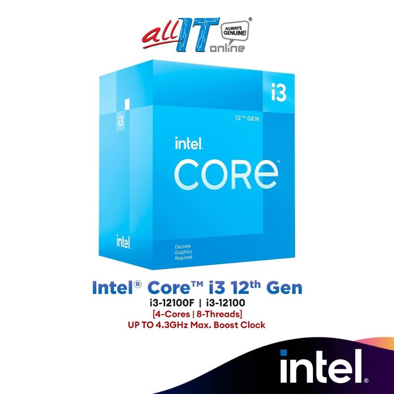 Intel® Core™ i3-12100F / i3-12100 (4-Core/8-Threads) Intel Processor ...