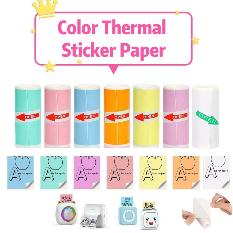 Color Sticker paper for Paperang Peripage 57mm portable printers ...