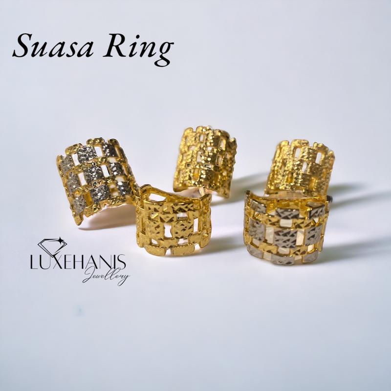 (SUASA) Gold Plated Rings Premium HK9-HK22 - TikTok Shop Singapore