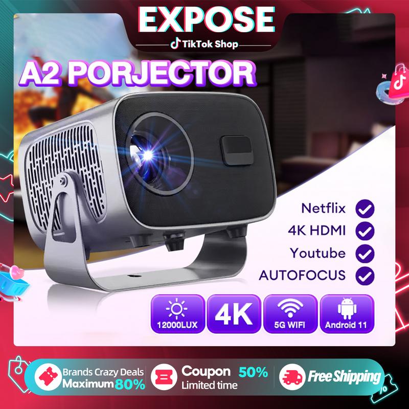 EXPOSE A2 Smart Android 13 Projector 4K 5G WIFI ULTRA HD Home - TikTok ...