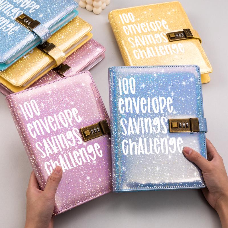 100 Envelope Challenge Binder Money Saving Binder,Pengikat cabaran ...