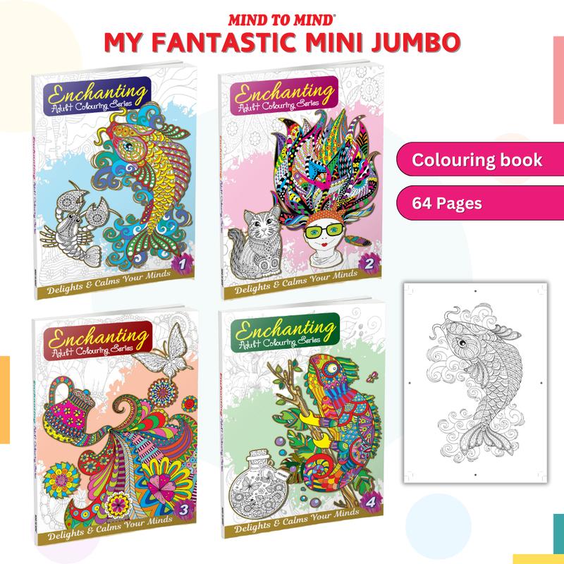Enchanting Adult Colouring Book Series book 1-4 Siri Mewarna - TikTok ...