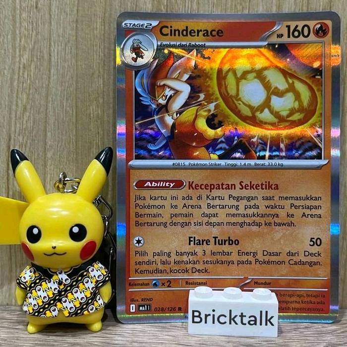 Jual Cinderace MA1 028/126 R Kartu Pokemon TCG Mega Evolusi Trading ...