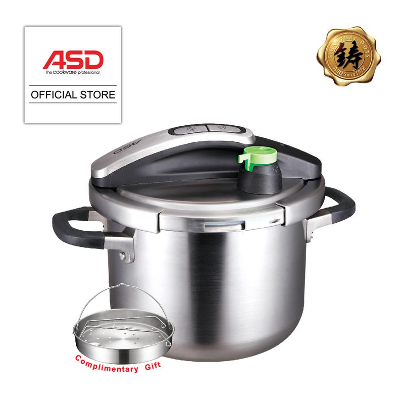 ASD 3-Ply Ultra Fast Pressure Cooker 4L / 6L / 8L with Stainless ...