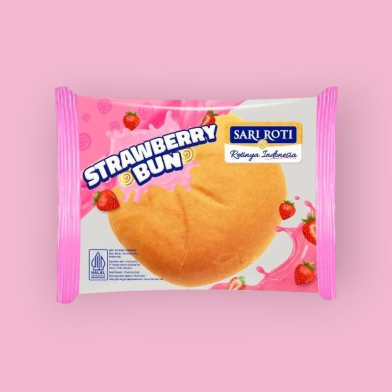 SARI ROTI Strawberry Bun isi selai strawberry Lembut Sehat Manis - Shop ...