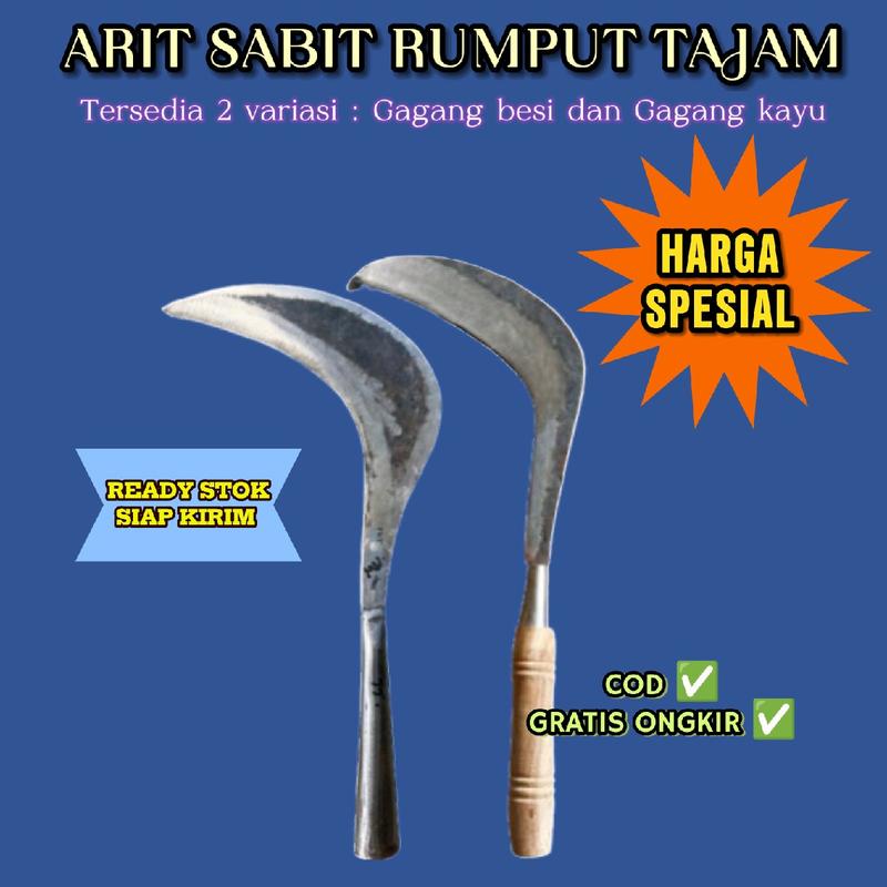 ARIT SABIT RUMPUT PADI RANTING BAHAN BAJA TEBAL TAJAM KUAT BERKUALITAS ...