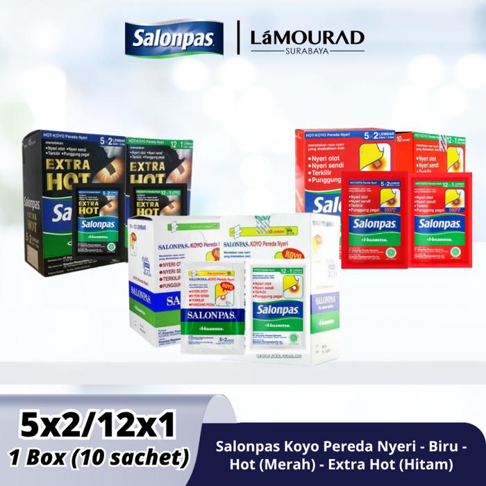 Promo SALONPAS koyo Pereda Nyeri (12x1LEMBAR) ATAU (5x2LEMBAR) HANGAT ...