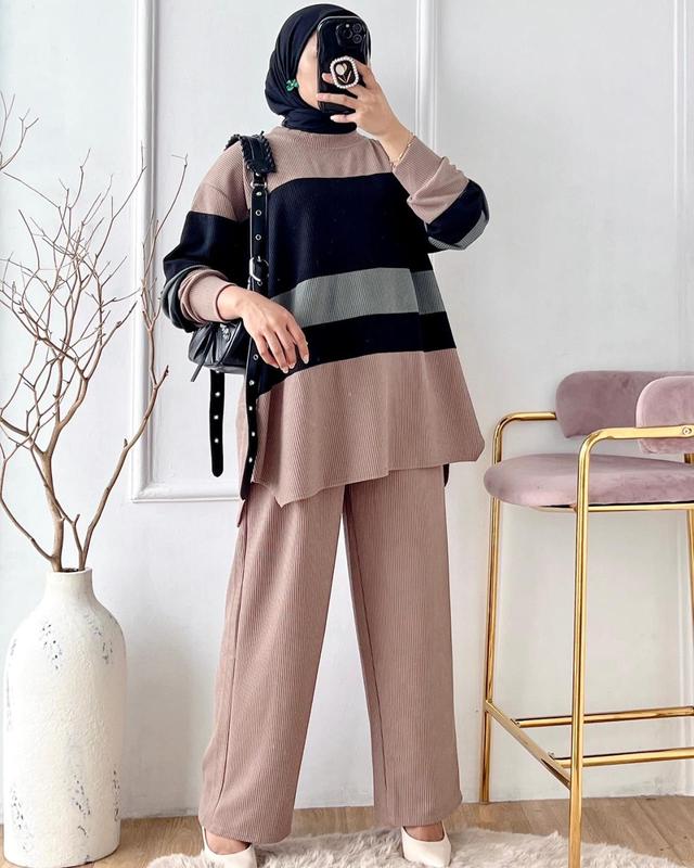 One set wanita rib knit - stelan wanita jumbo terbaru kain knit - Shop ...