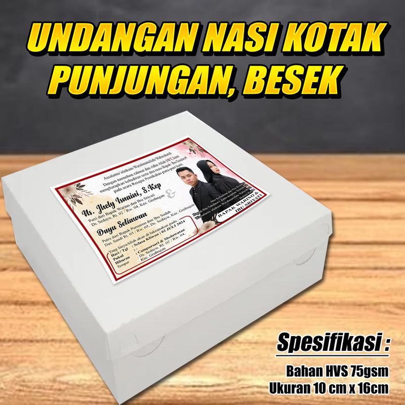 [1000PCS] CETAK UNDANGAN PUNJUNGAN | NASI KOTAK | PERNIKAHAN - Shop ...
