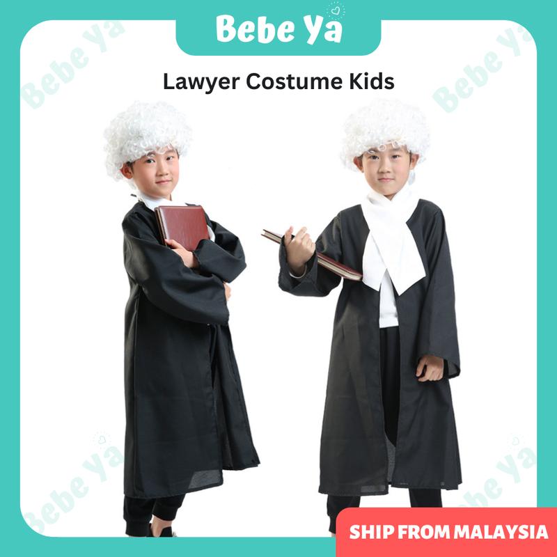 Lawyer Costume Kids - Pretend Play Uniform Lawyer Robe Wig Judge ...