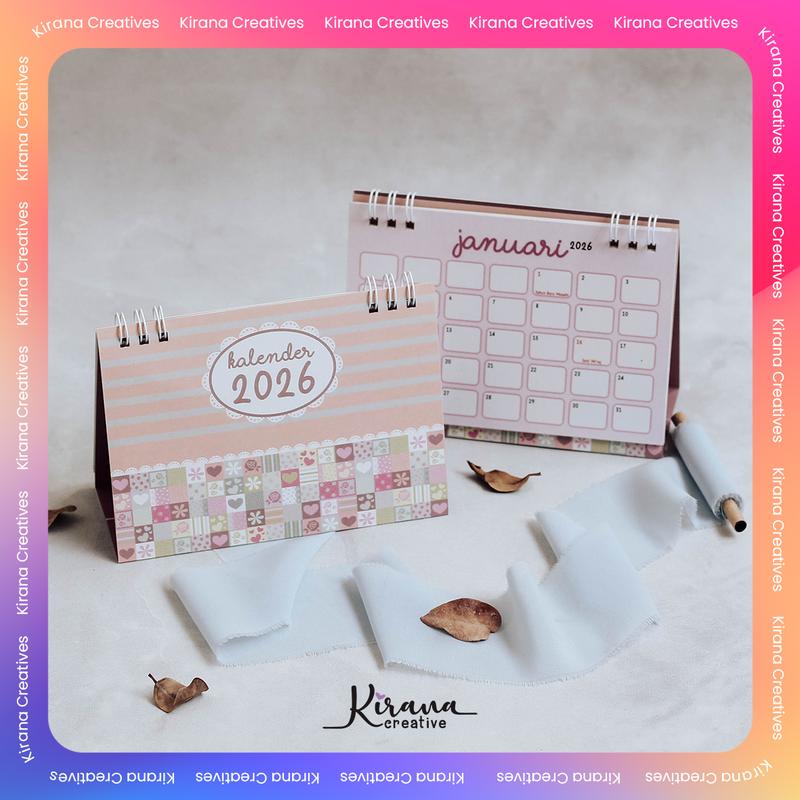 Kalender Meja 2026 Tatakan Soft Cover Uk. 15x10cm | Kalender Cute ...