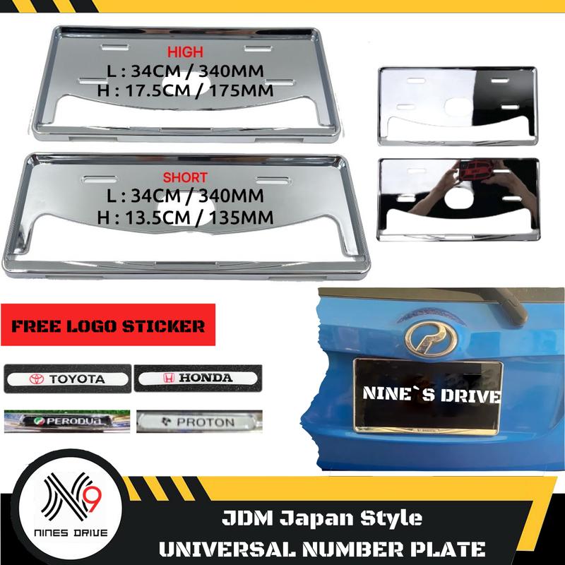 JDM Chrome Number Plate Holder Universal Chrome Number Holder Japan ...