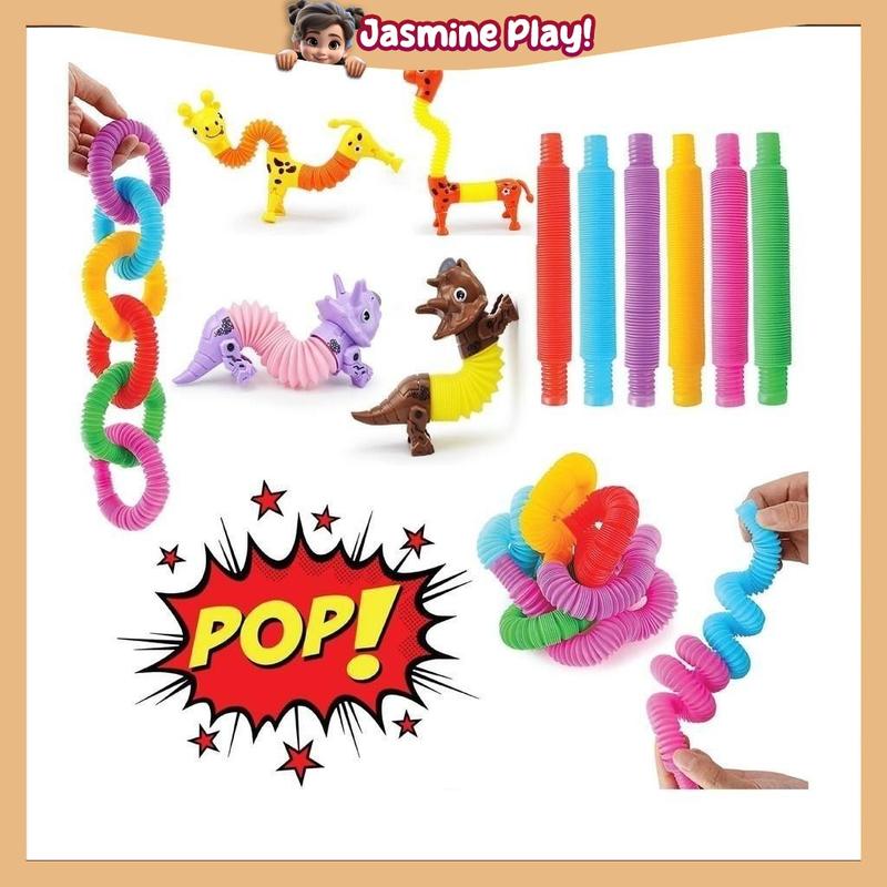 Pop Tubes Fidget Toy Autism Toys Sensory Stretch Tubes Creative ...