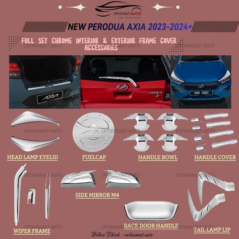 ENTHUSIAST AUTO NEW PERODUA AXIA 2023-2024+ CAR CHROME INTERIOR ...