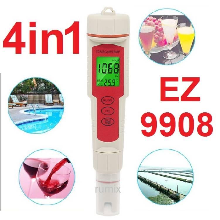 No garansi. EZ9908 PH TDS EC Temperature Meter Tester ATC EZ-9908 Temp ...