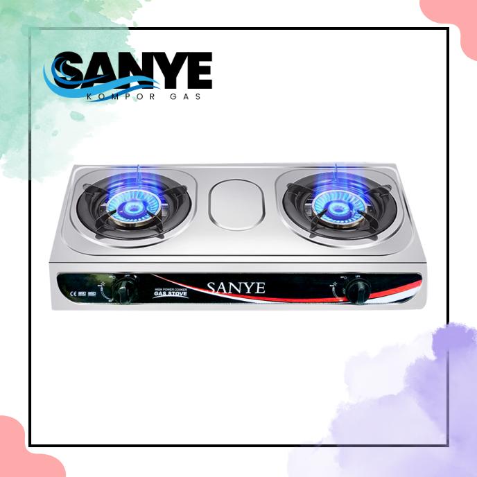 (COD) Kompor Gas Stainless Steel SANYE 2 Tungku (S-A08) - 3D - Shop ...