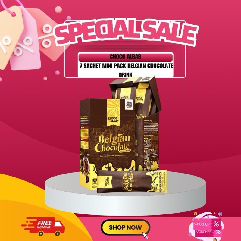 CHOCO ALBAB - 7 SACHET MINI PACK BELGIAN CHOCOLATE DRINK - TikTok Shop ...