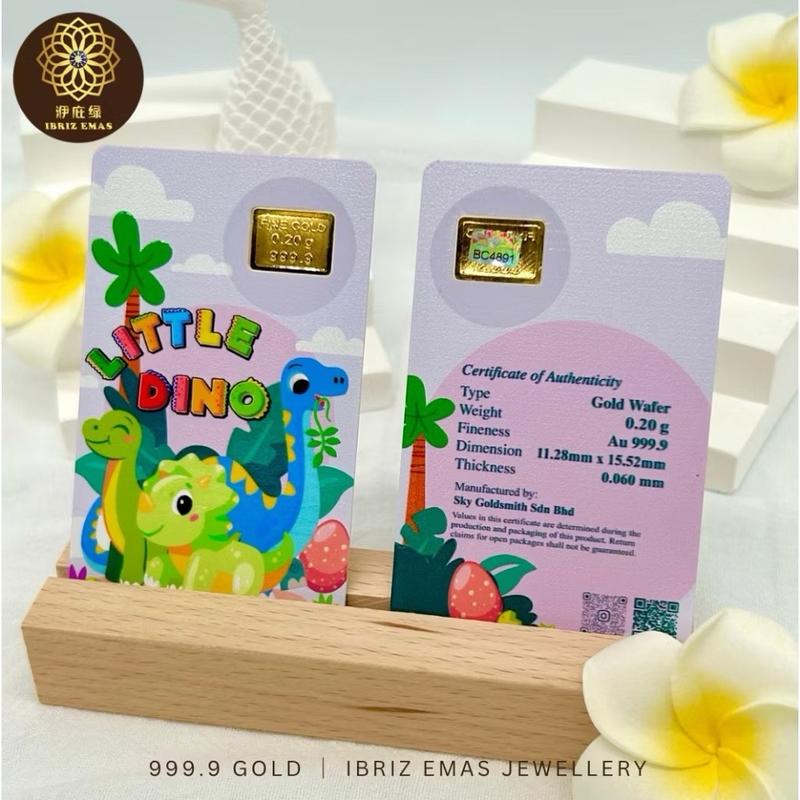 IBRIZ Jewellery 0.20G 999.9 Gold Bar (Emas 999.9) Little Dino - TikTok ...