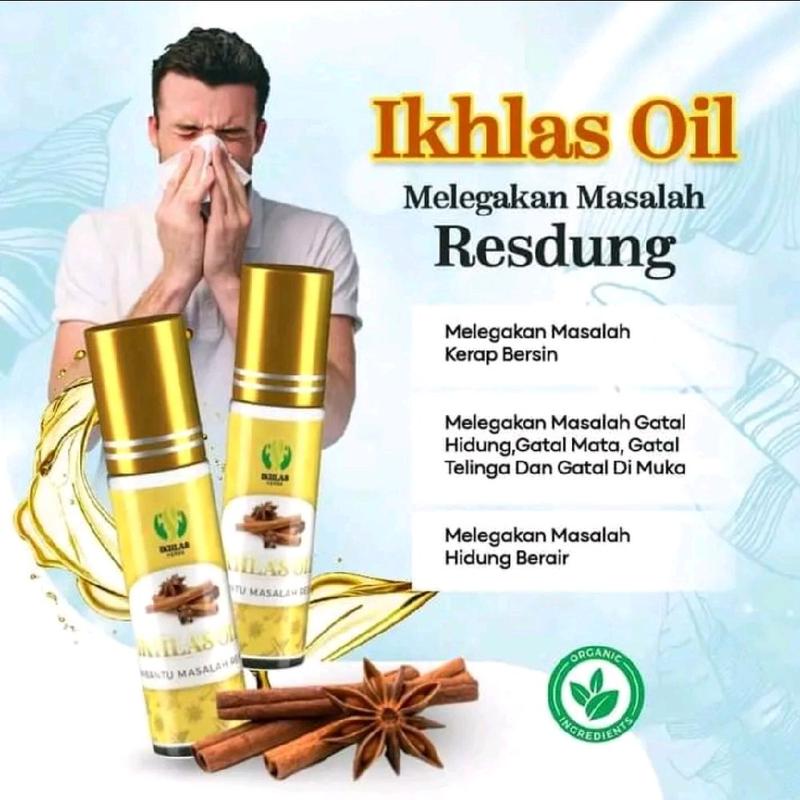 7 ML IKHLAS OIL RESDUNG AROMATHERAPY Treatment Essential Skincare ...